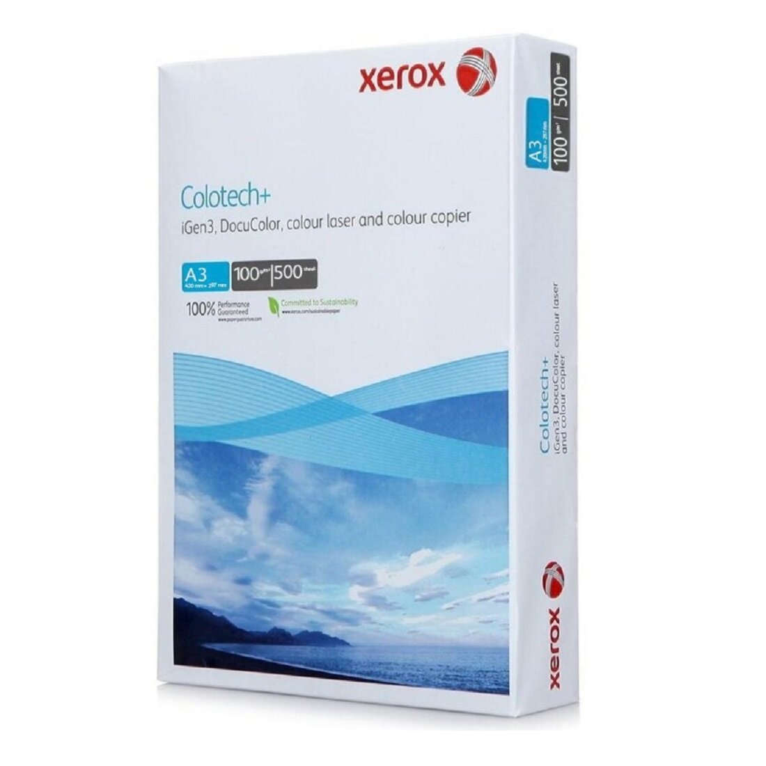 Бумага XEROX Colotech Plus Blue немелованная А3 (297 x 420 мм) 100 г/м2, 500 листов, 003R94647