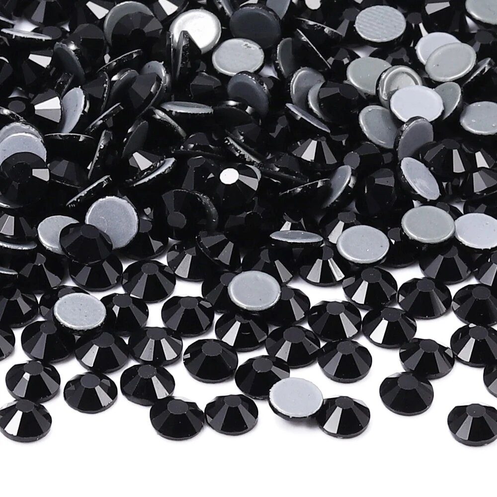 Черные кристаллы для рукоделия SS6-1440Pcs