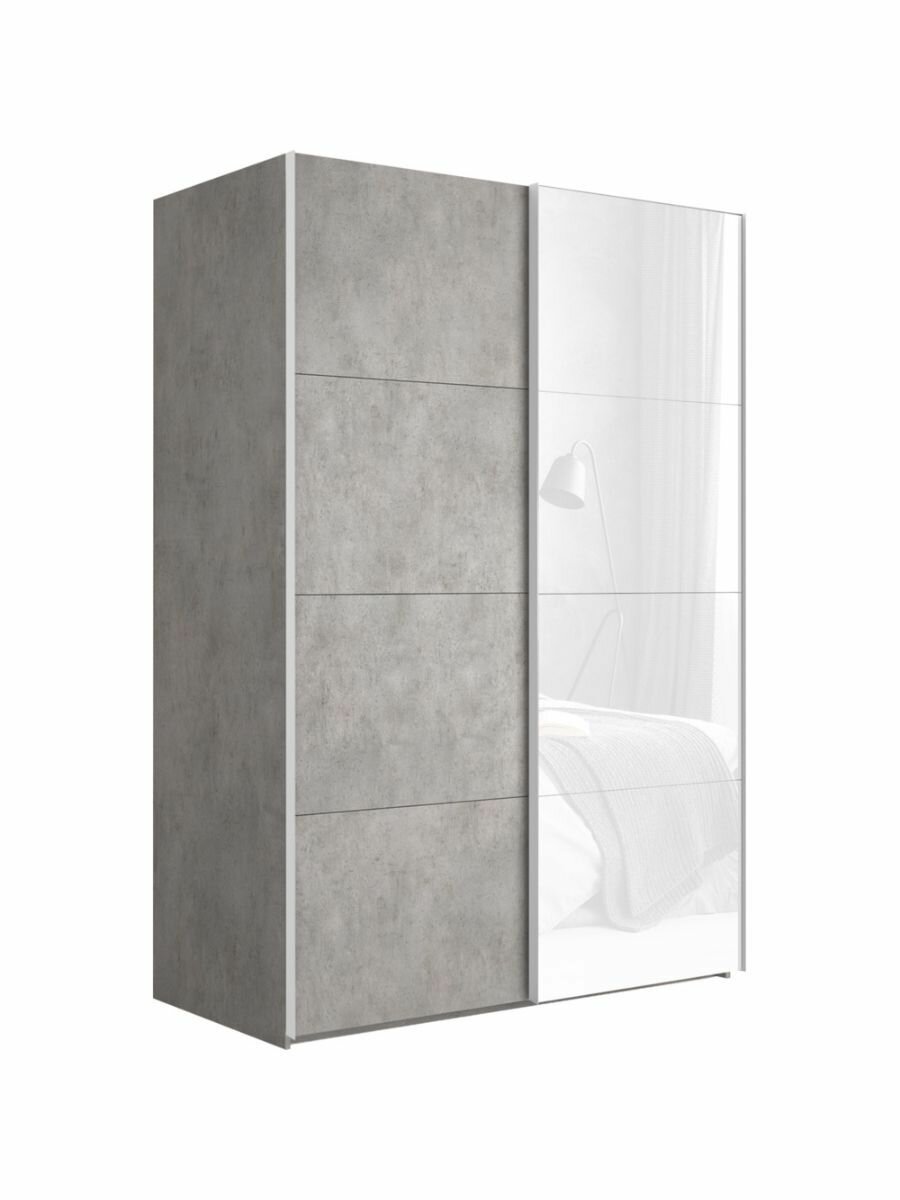 Шкаф-купе Эста 1,6, 2,2м ЛДСП/бел стекло