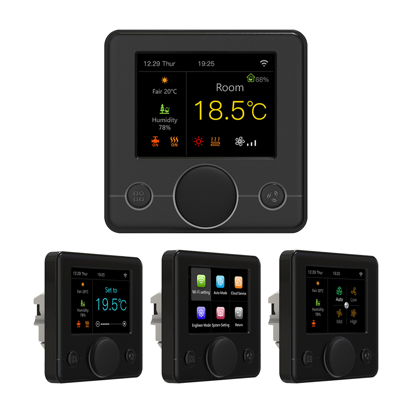 WIFI термостат для котла с RGB дисплеем, интеллектуальный программируемый регулятор температуры