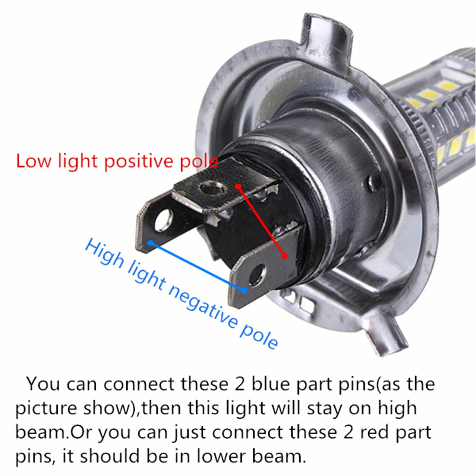 Светодиодные лампы H4 9003 HB2 80W 8000 лм для головного и противотуманного света