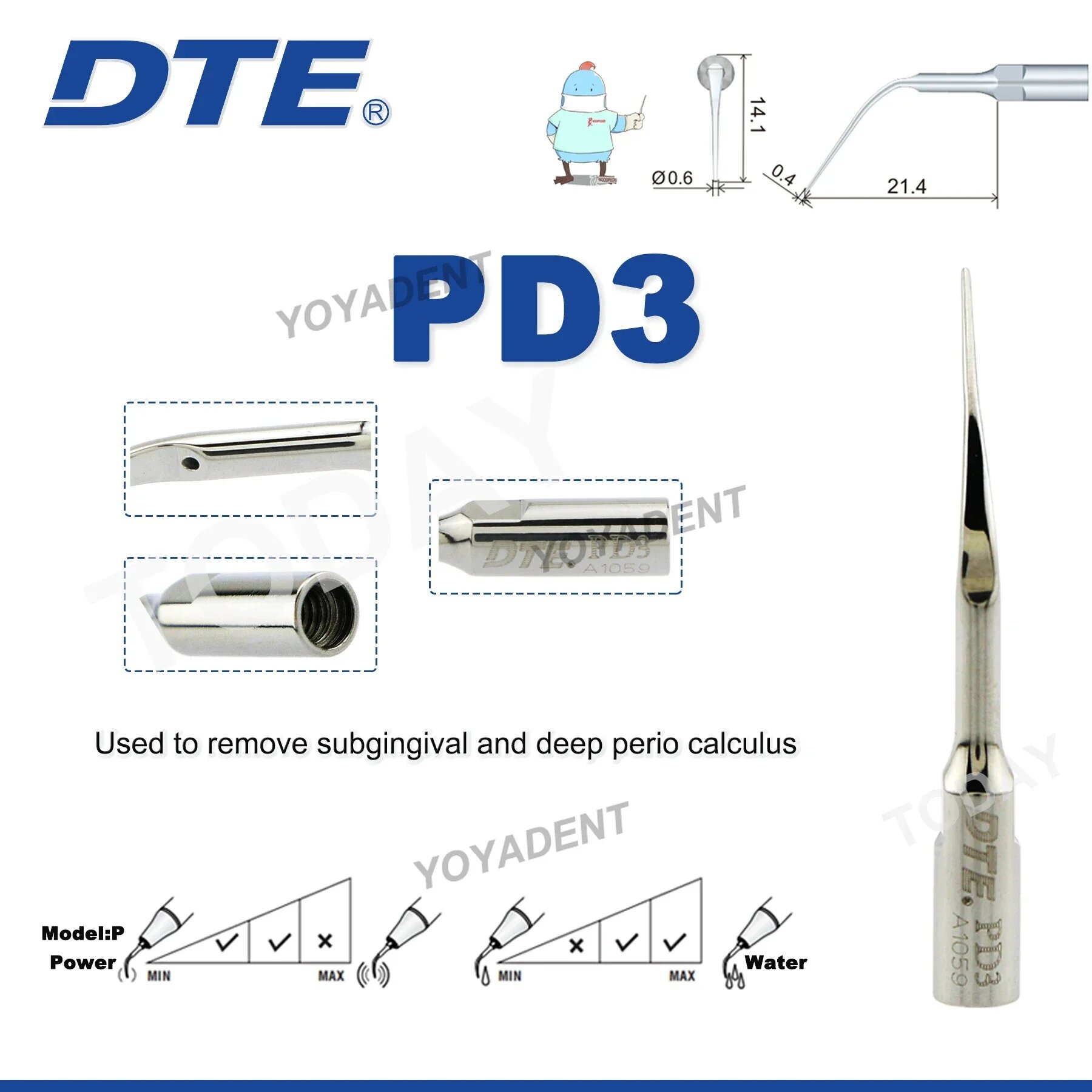 Насадки для ультразвукового скалера Woodpecker DTE PD3