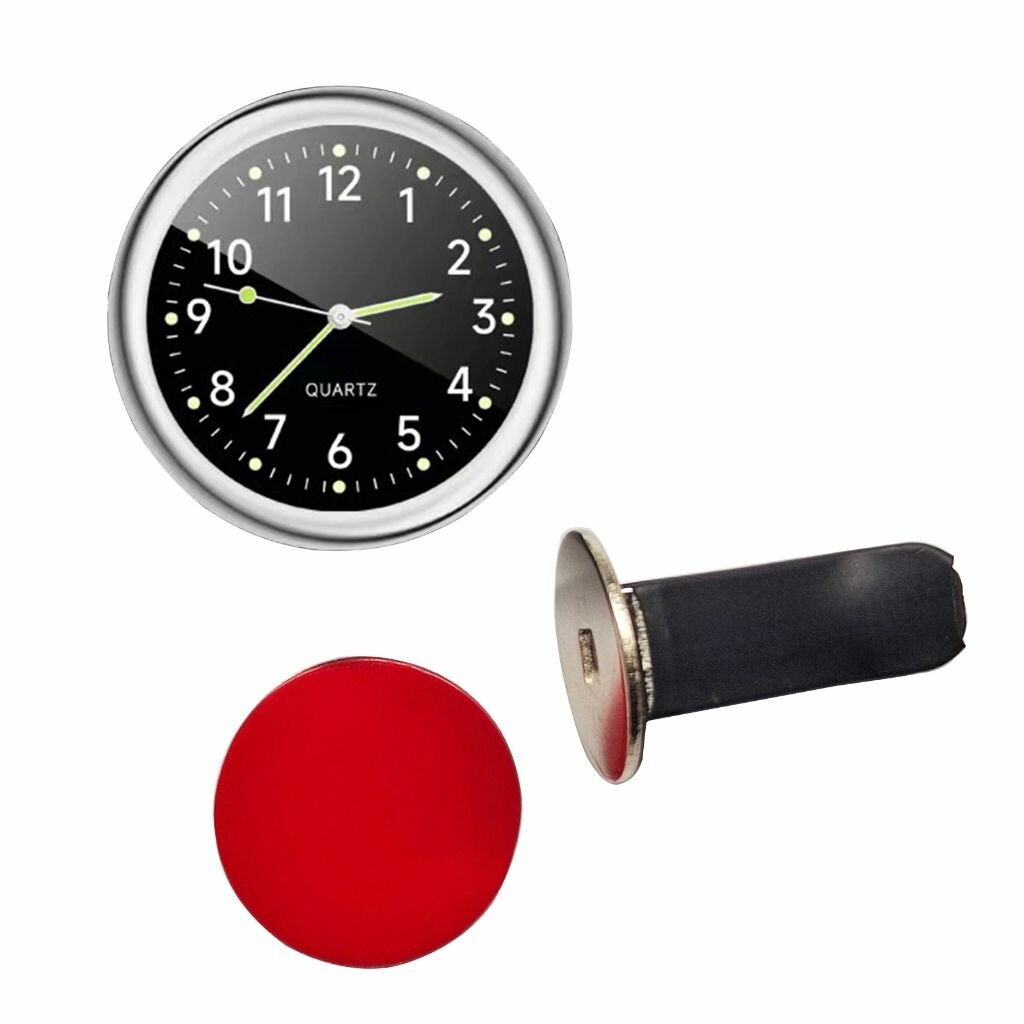 #ИнструментыДляАвто, Автомобильные приборные люминесцентные часы с зажимом для фурмы-черные