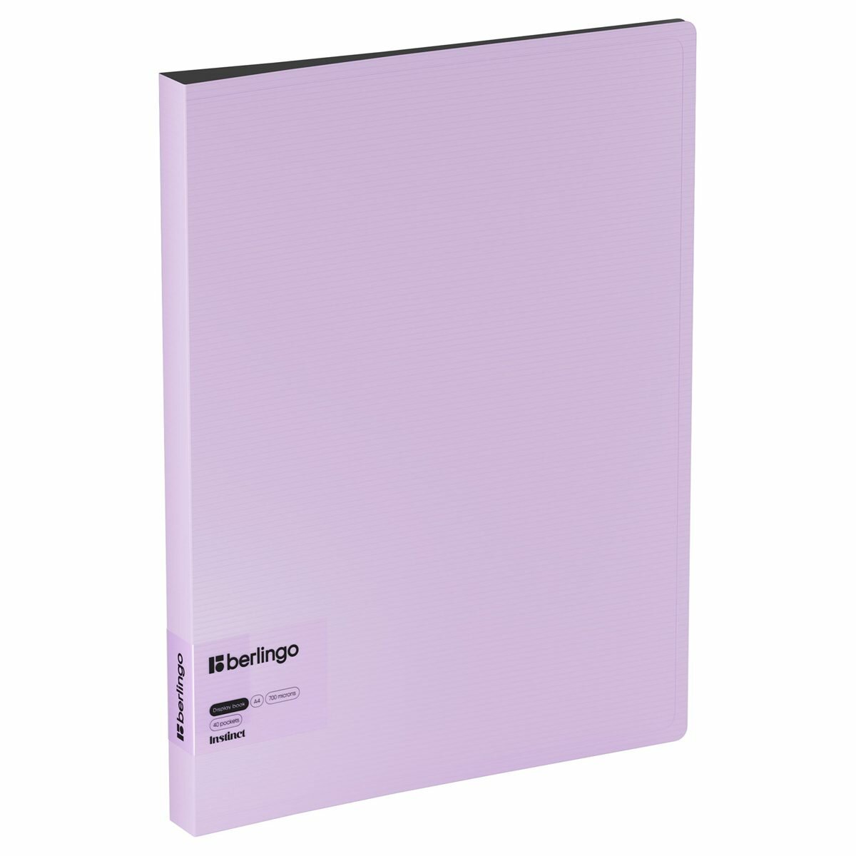 Папка файловая 40 вкладышей Berlingo Instinct (А4, пластик, 24мм, 700мкм) лаванда (DB4_40507)