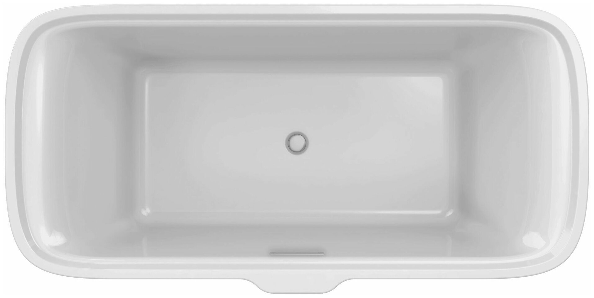 Ванна из материала Flight (искусственный камень) Jacob Delafon Elite 180х85 на ножках E6D034-00 (щелевое отверстие под перелив, слив-перелив в центре), слив-перелив в комплекте
