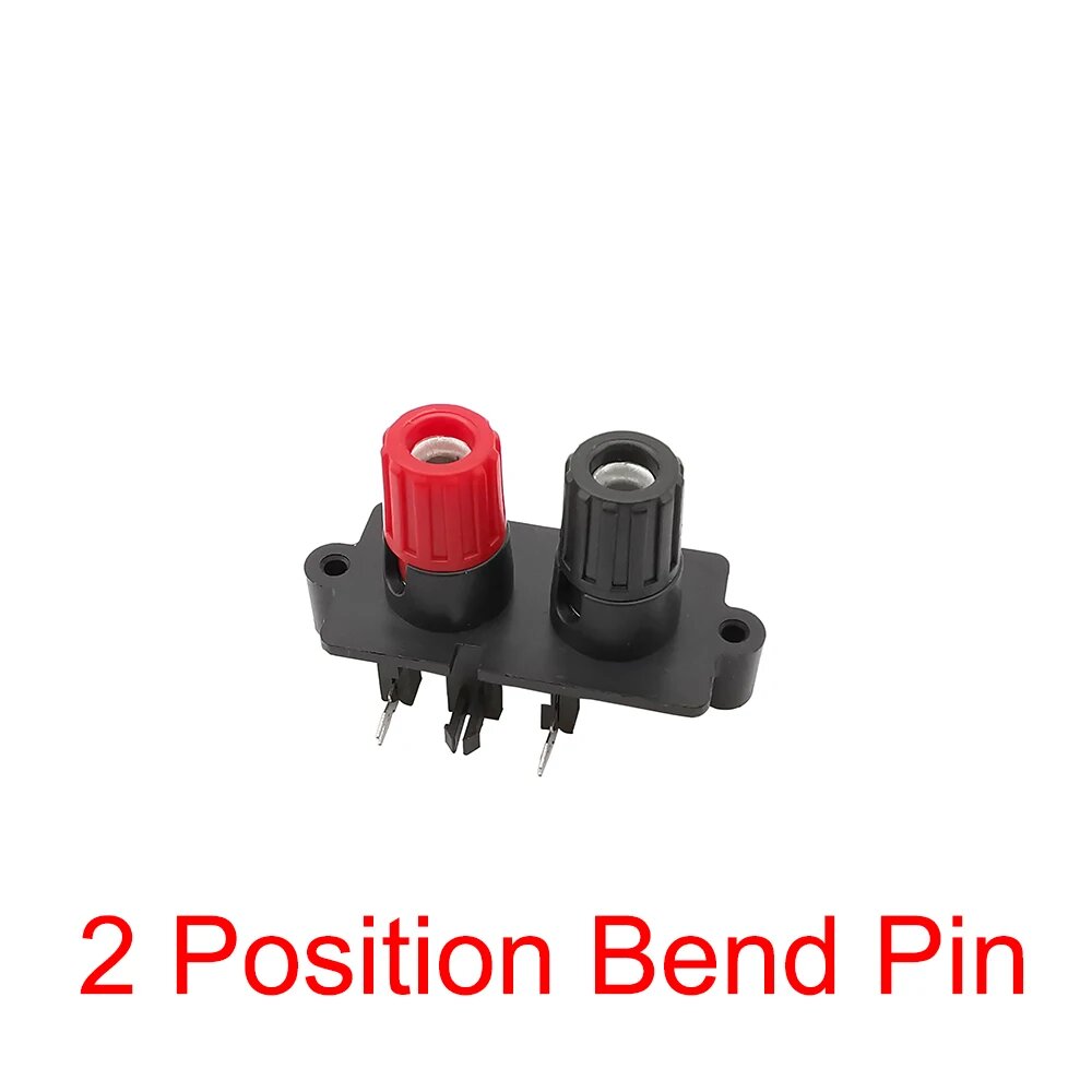 2-позиционный разъем для динамика 4 мм, 2P Bend Pin