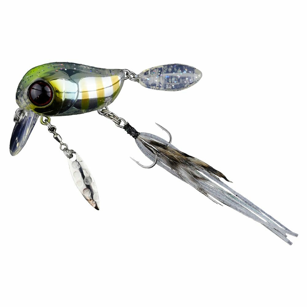 Воблер кренк на щуку/на головля/на судака/на окуня/на форель JACKALL Micro Tappy цв. kirari clear gill