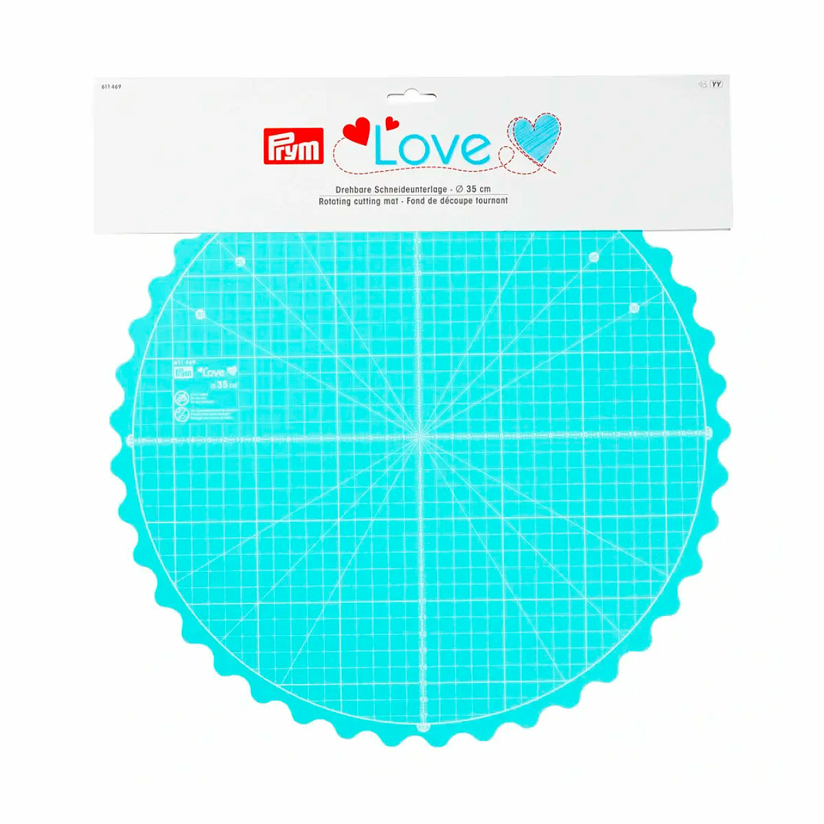 Серия "Prym Love" - Вращающийся коврик для раскройных ножей, диаметр 35см, Prym, 611469