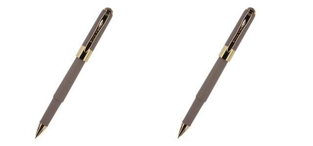 Bruno Visconti Ручка шариковая неавтоматическая MONACO, серый корпус, 0,5 мм, синяя, манжета, 2 уп.