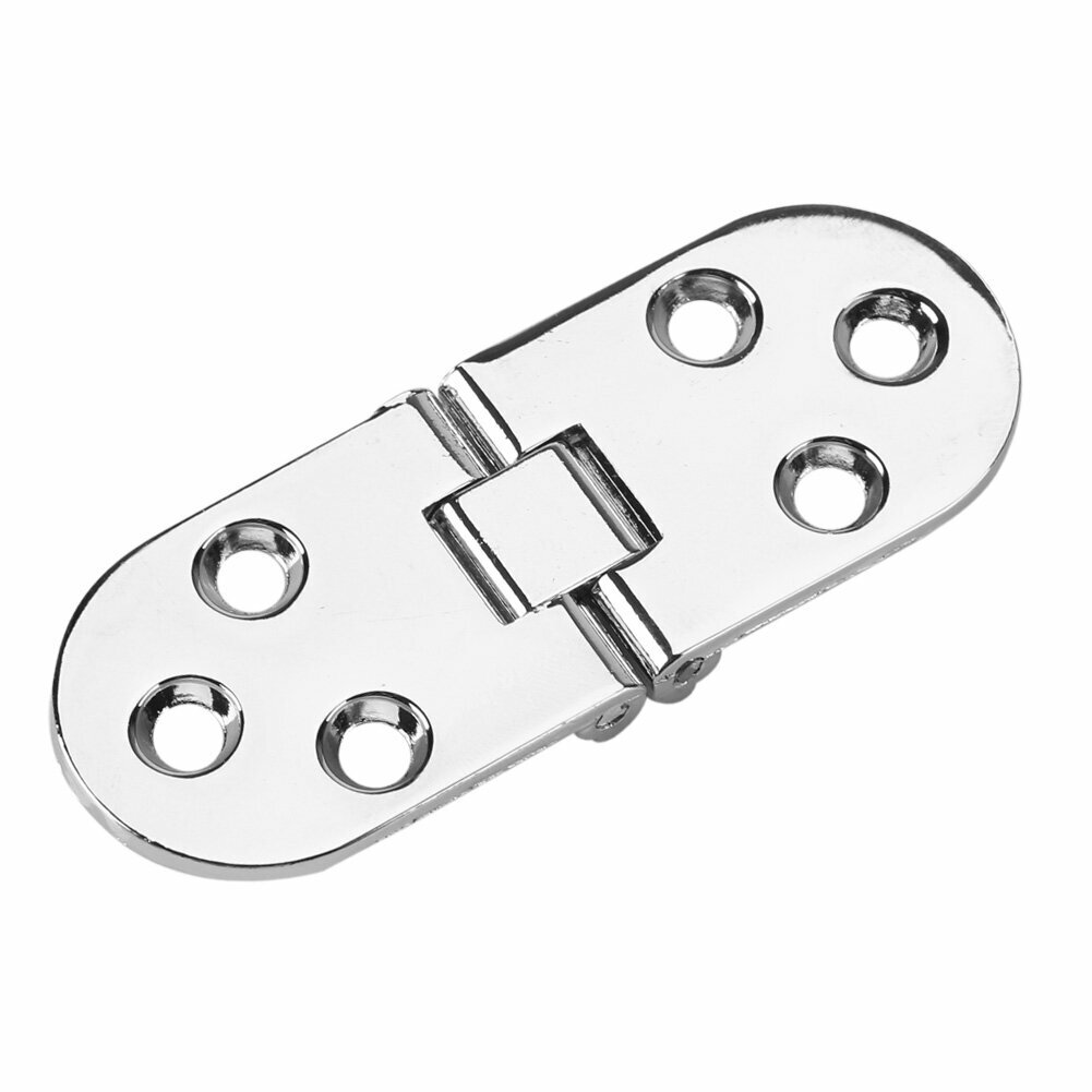 Шарнир для складного столика из цинкового сплава 80x30 мм, серебряная отделка, настольный органайзер для швейной машины с закругленными краями, откидной дизайн, прочная мебельная фурнитура
