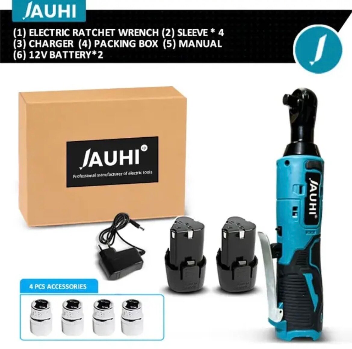 Трещетка аккумуляторная 3/8, угловая дрель, отвертка для удаления винтовой гайки,60 Nm 2 АКБ и ЗУ