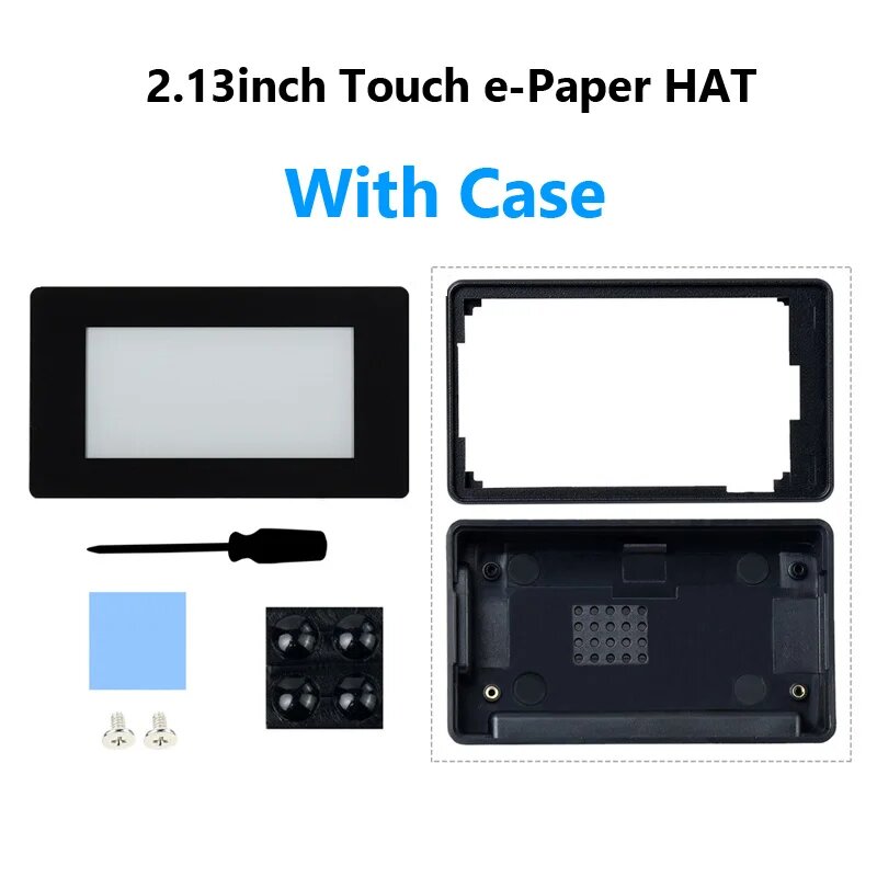 2,13-дюймовый сенсорный экран E-Paper Spotpear для Raspberry Pi Zero With Case