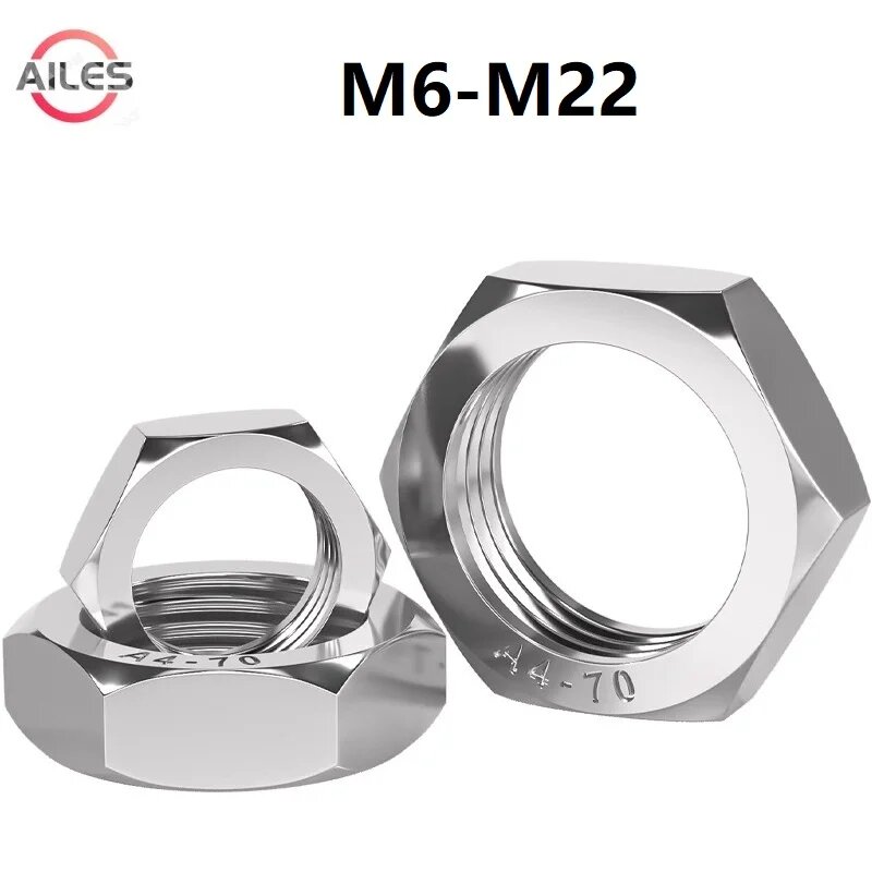 Гайки UNF 304 нержавеющая сталь M5-M22 M18x1x9mm 5pcs