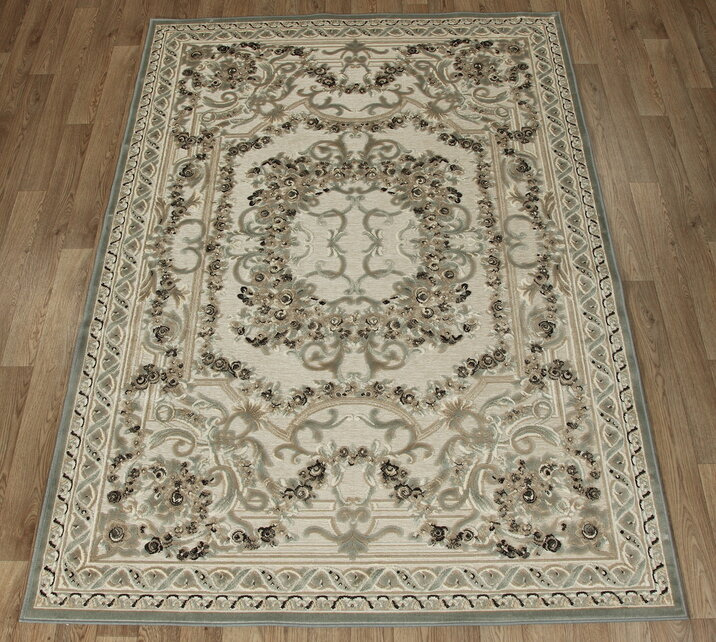 Ковер бельгийский на пол в гостиную в спальню 160х230 см бежевый восточный классический ворс 6 мм 48641 ковренок