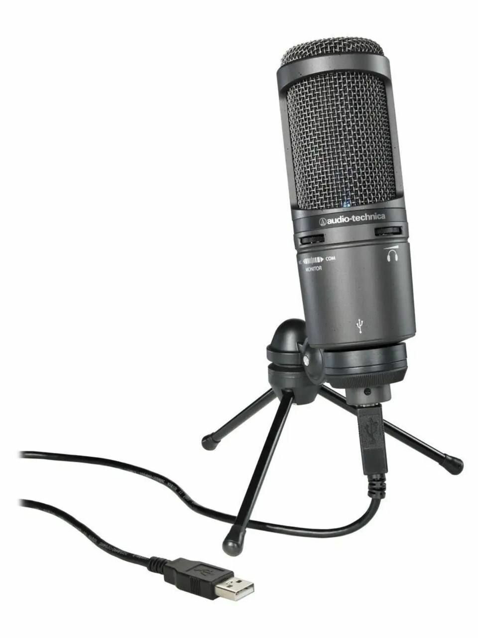 Микрофон проводной Audio-Technica AT2020USB+, разъем: USB