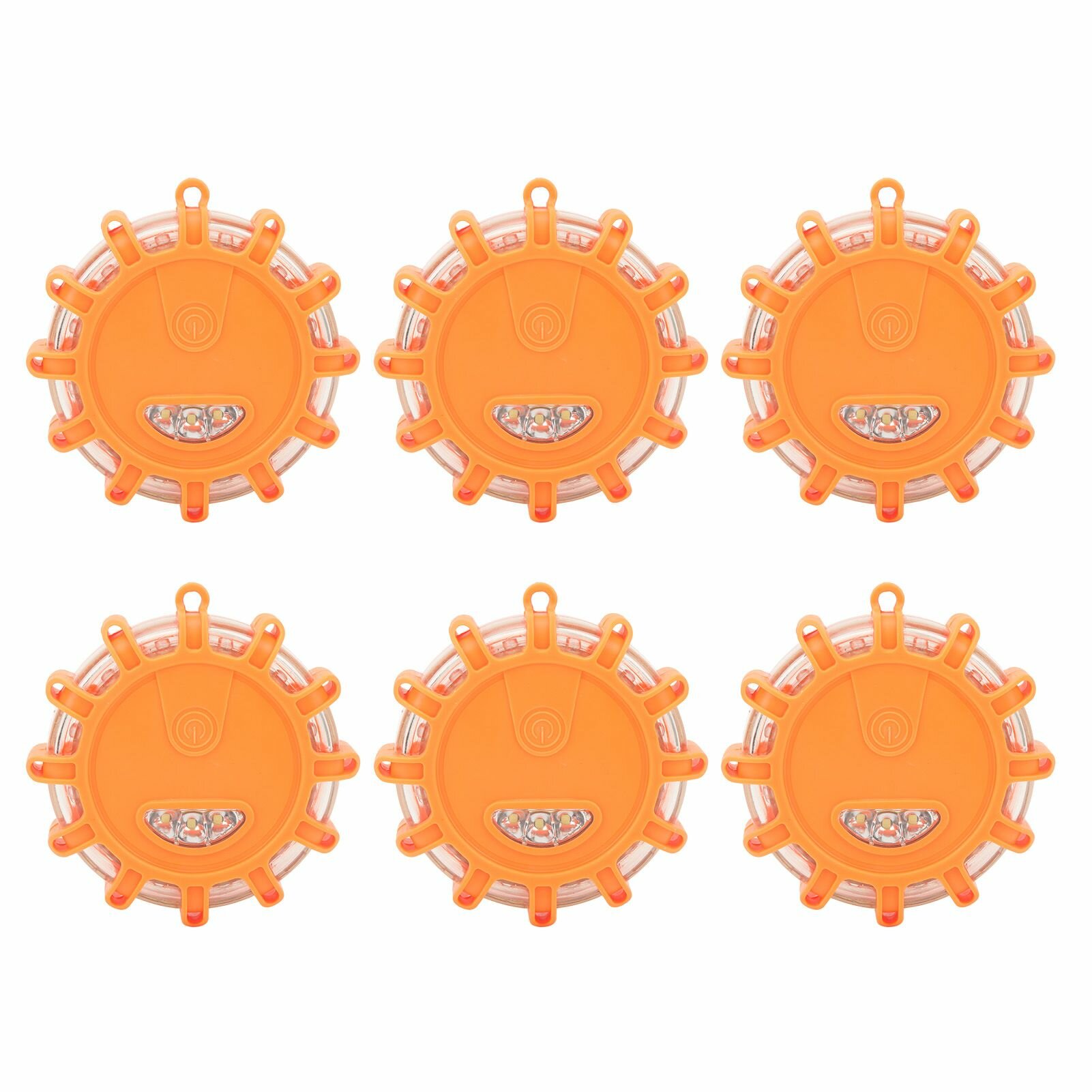 6 светодиодных сигнальных ламп, 12В, водонепроницаемые, яркие, оранжевые