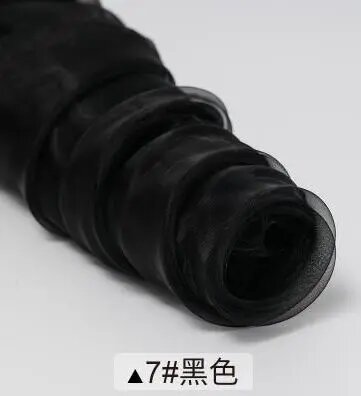 Органза, полиэстер, для пошива Черный, 7 black