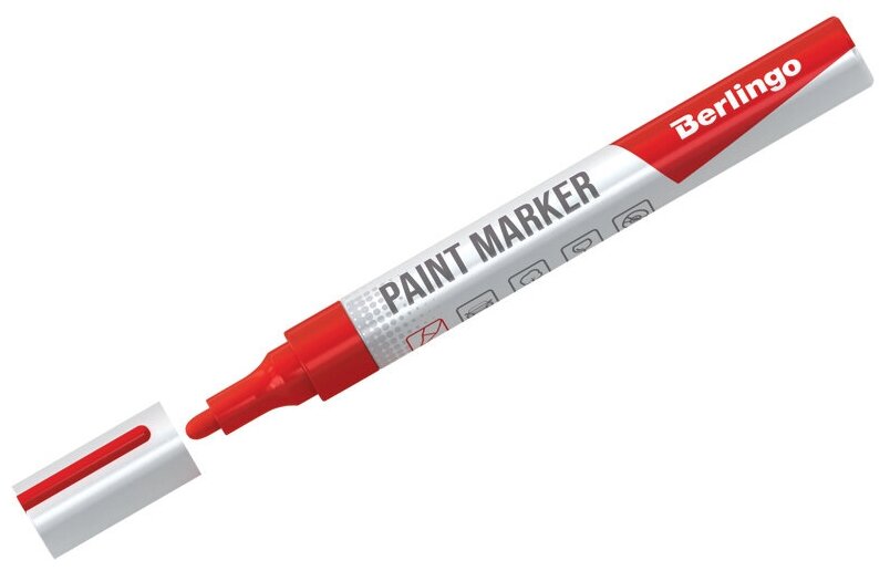 Berlingo Маркер-краска Berlingo Uniline PA400, красная, 4мм, нитро-основа, BMk_02103 1 шт.