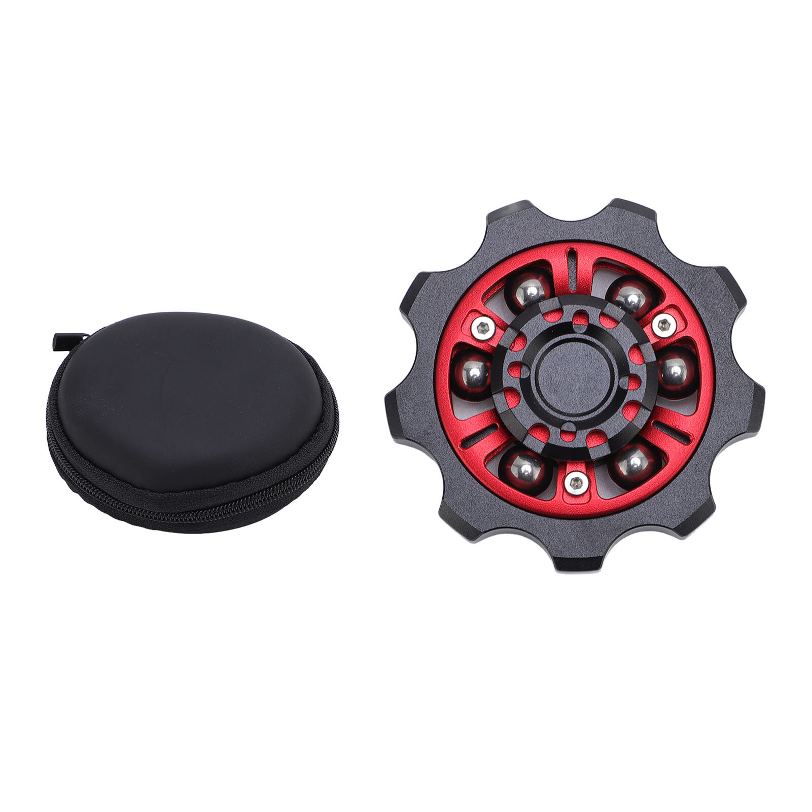 Round 6 Beads Fingertip Gyroscope Toy Aluminum Alloy Portable Gear Fingertip Toy for Travel Office Home