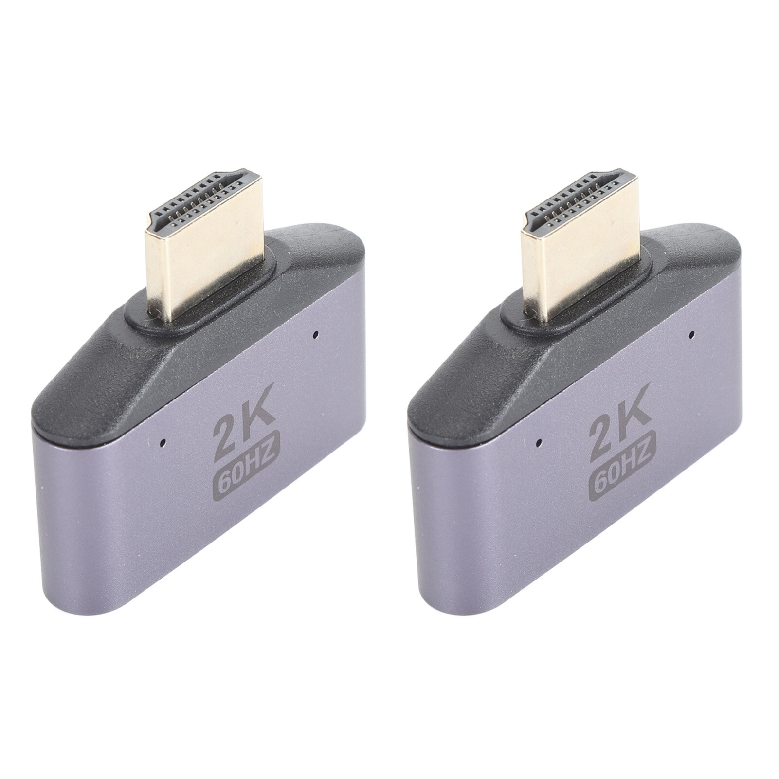 Адаптер High Definition Multimedia Interface 1 вход 2 выхода двусторонний из алюминиевого сплава со светодиодом, сплиттер для компьютера, разрешение 2K 60Hz, пропускная способность 8Gbps, размер 43mm x 35mm x 10mm, количество 2 штуки