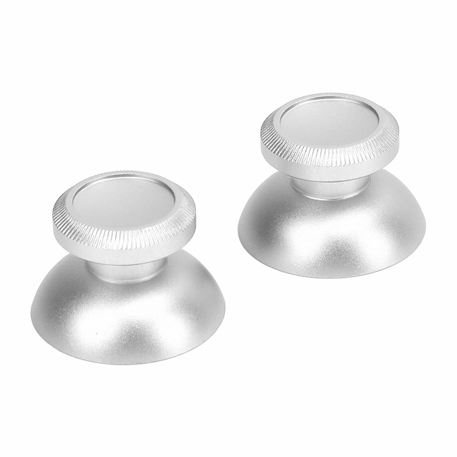 2 шт. накладки на стики из алюминиевого сплава, сменные аксессуары для игровой консоли/контроллера, серебристые.