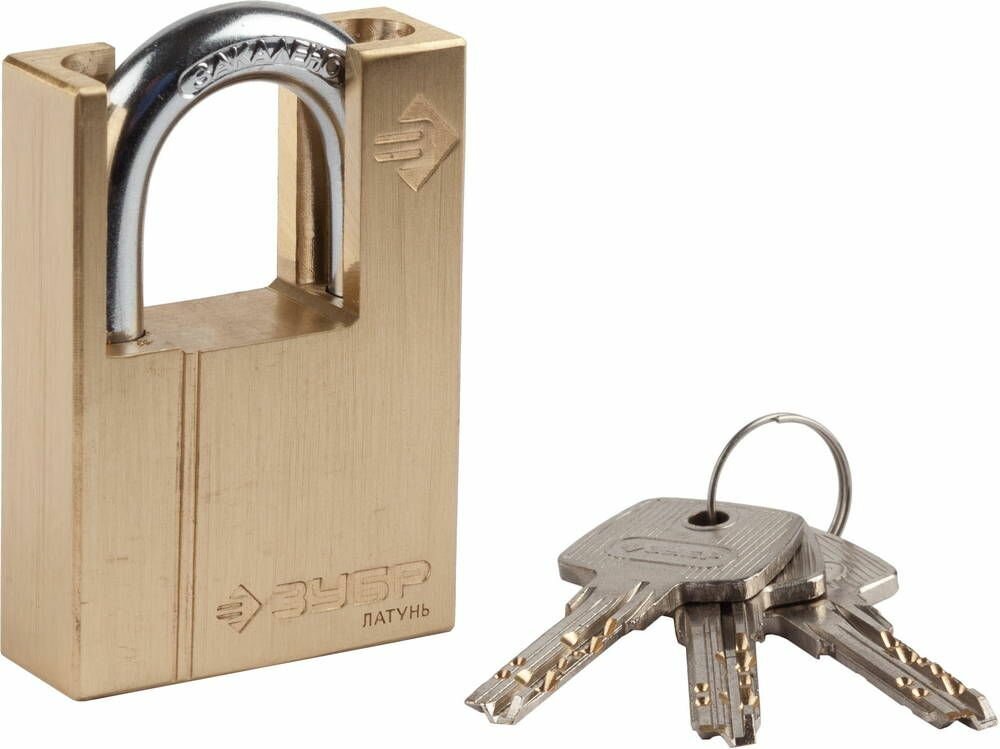 Навесной замок ЗУБР, 50 мм, дополнительная защита дужки 37297-50