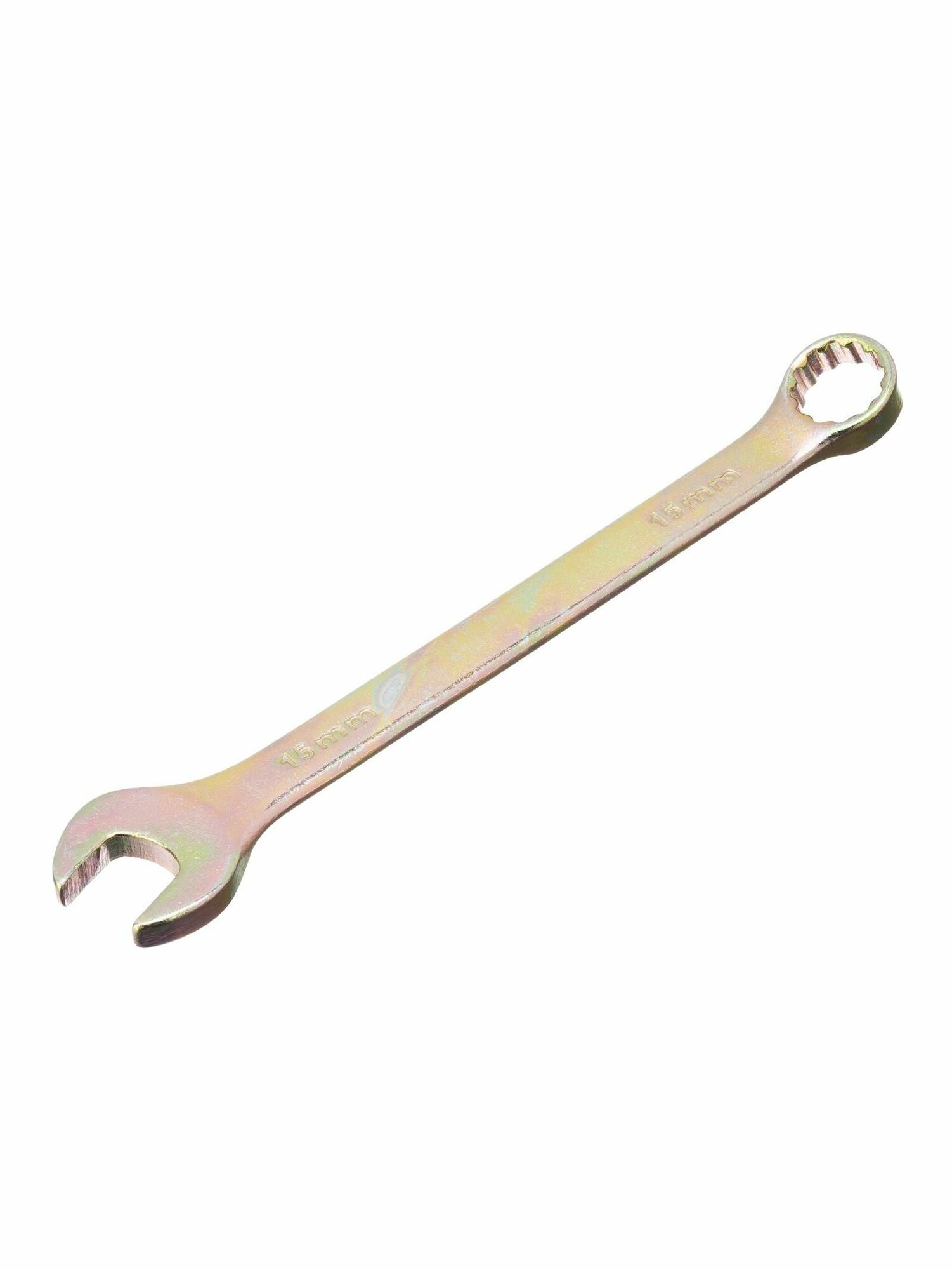 Ключ комбинированный, 15 мм, желтый цинк Сибртех 14981