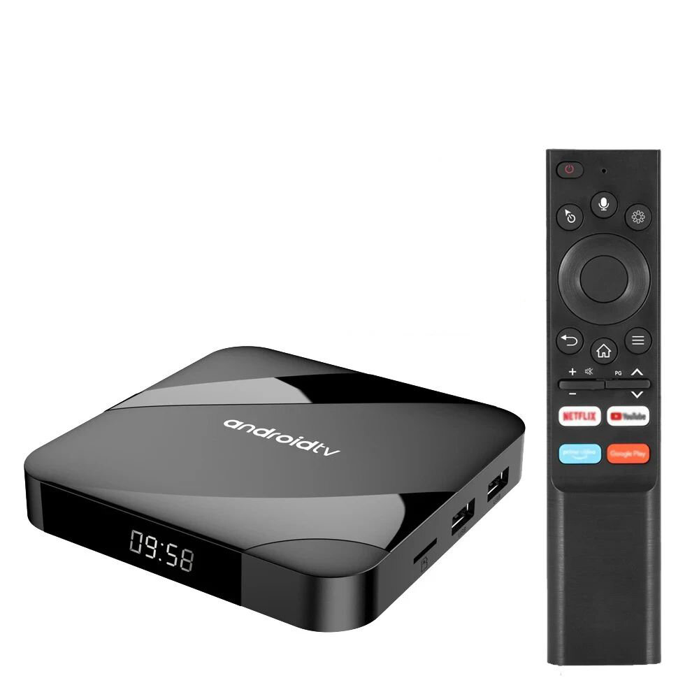 Телевизионная приставка Android 14 с Bluetooth 5.2 ATV 8K 4K, 4 ГБ ОЗУ 64 ГБ AV1 S905W2, четырехъядерный процессор 2,4 ГГц и 5 ГГц, двойной Wi-Fi, голосовое управление, медиаплеер