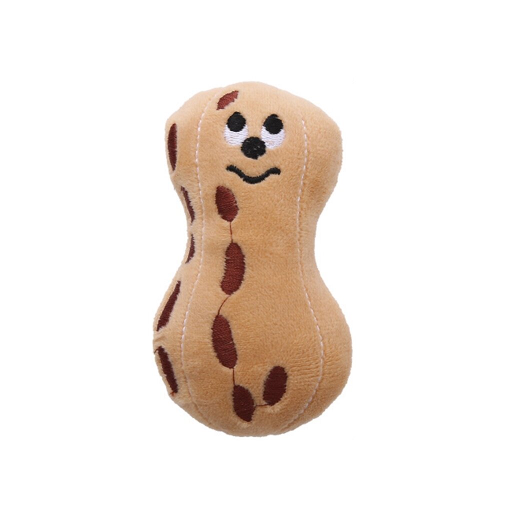 Скрипучее Фаршированное Печенье В Форме Арахиса, Жевательная Игрушка Для Собак, Мягкие Чистящие Массажные Принадлежности, Плюшевое Печенье Для Домашних Животных, Молярные Принадлежности Для Домашних Животных