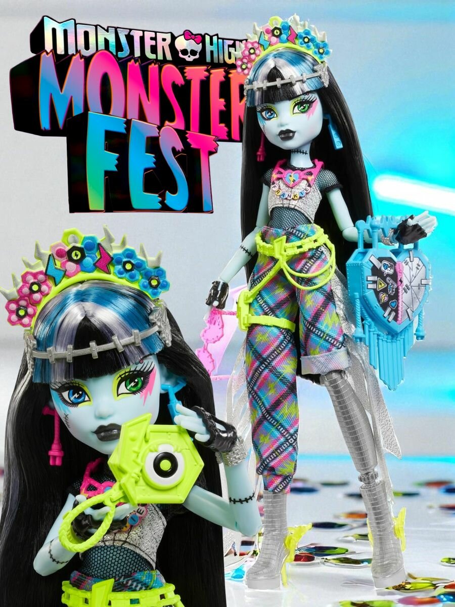 Шарнирная кукла Monster High Fest HXH79 Frankie Stein - Фрэнки Штейн Монстер Хай Mattel