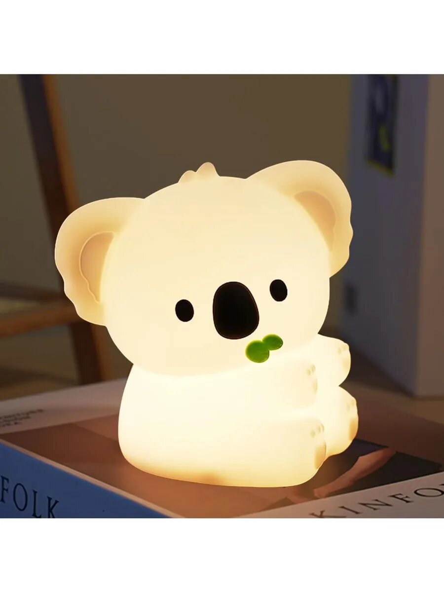 Семицветный рассеянный ночной светильник в форме Коалы