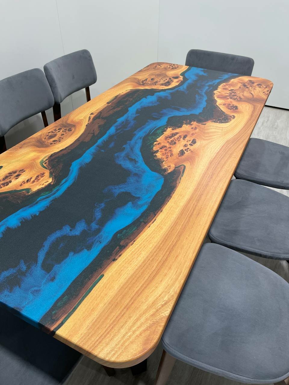 Стол кухонный обеденный прямоугольный дизайнерский лофт THETABLE•RU 120х80 4.1/3.1