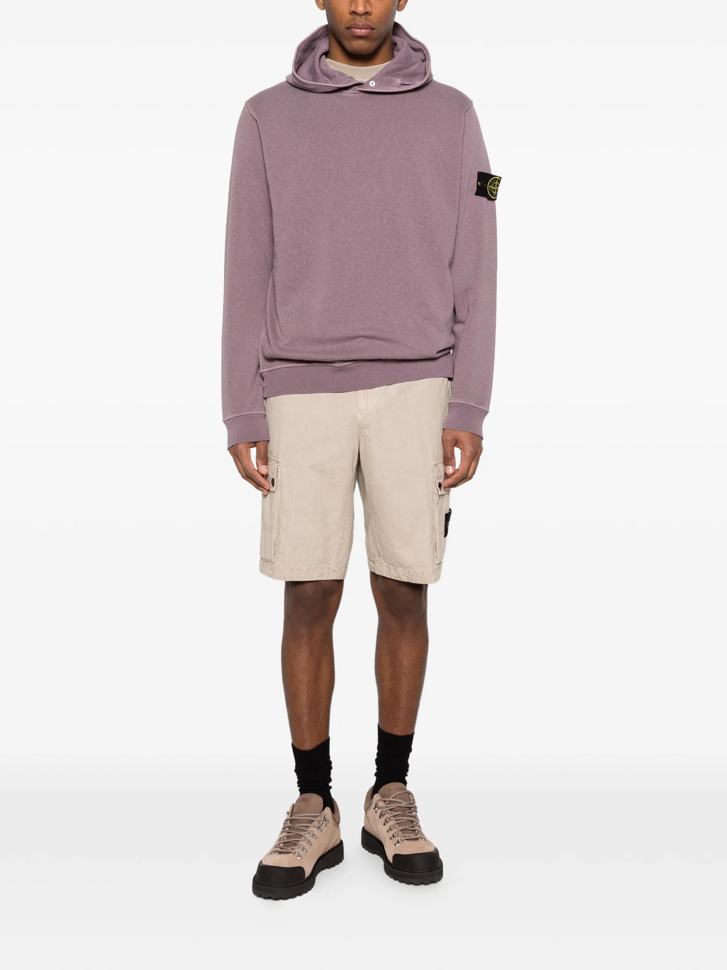 Худи Stone Island Logo-patch hoodie, размер XL, , purple — фото 1