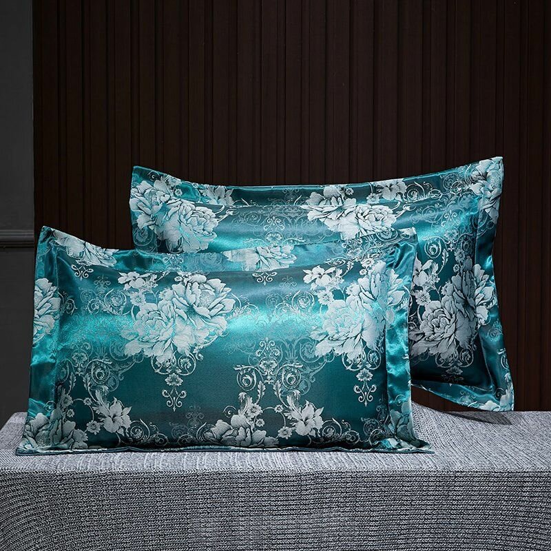 Набор декоративных подушек FT Cloud Brocade парижские зеленые 48x74 см, роскошные хлопковые чехлы, пара