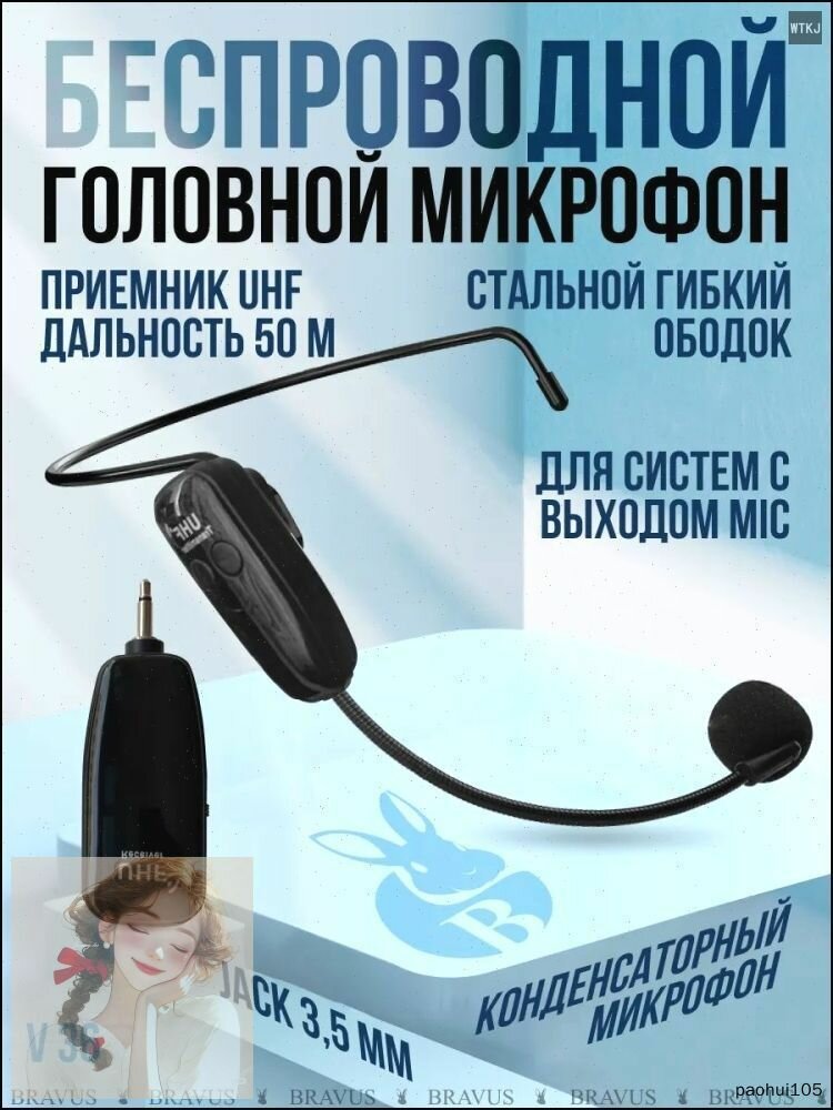Микрофон, черный матовый