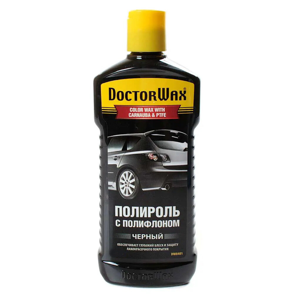 Полироль для кузова DOCTORWAX с полифлоном черная 296 мл DW8401S