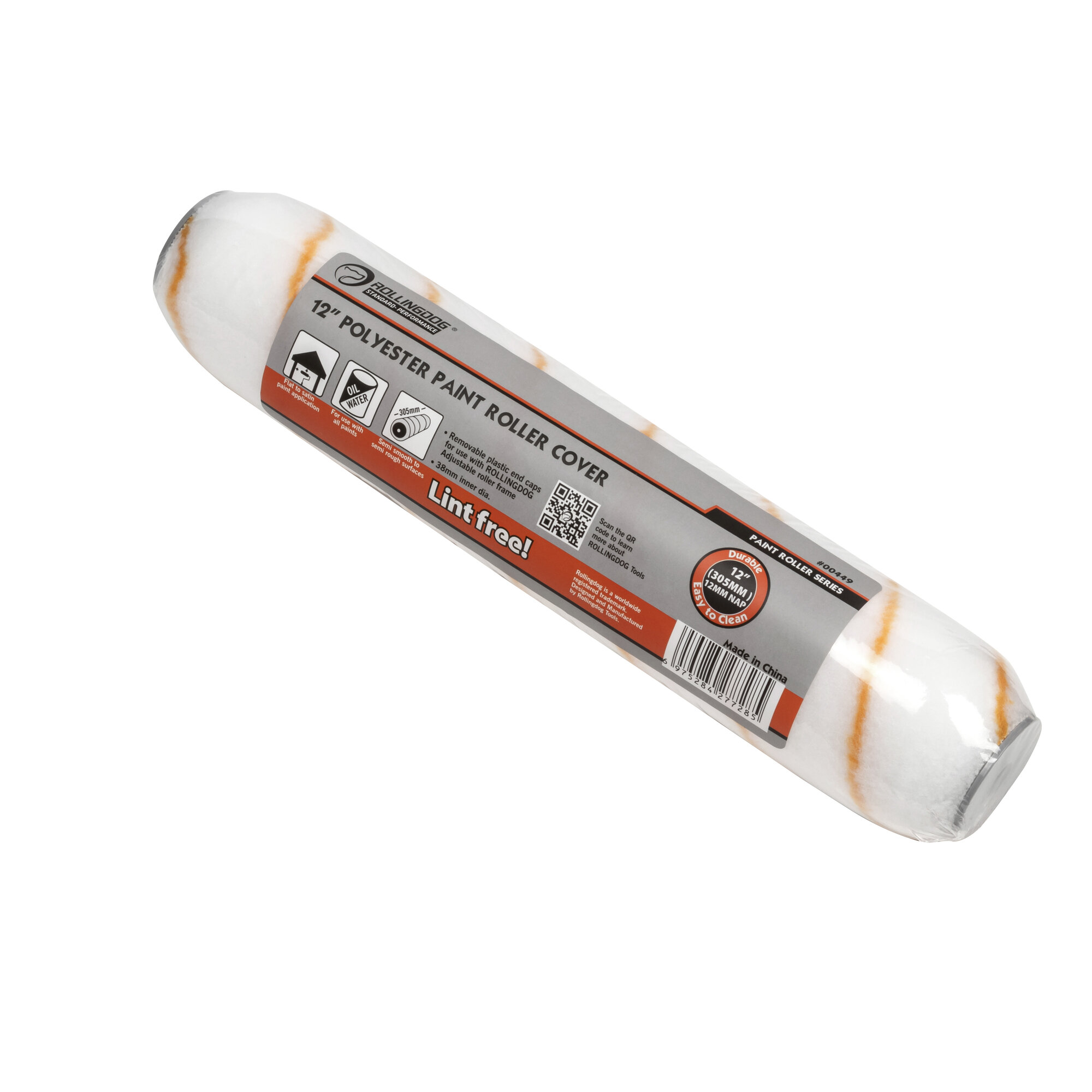 Валик Rollingdog 305мм, ворс 12мм, бюгель 10мм, полиэстер, арт.00449