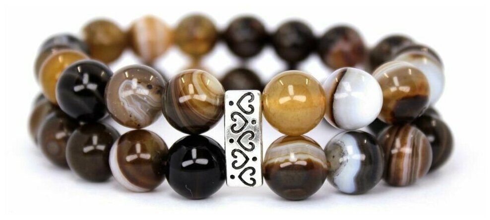 Браслет-нить, агат