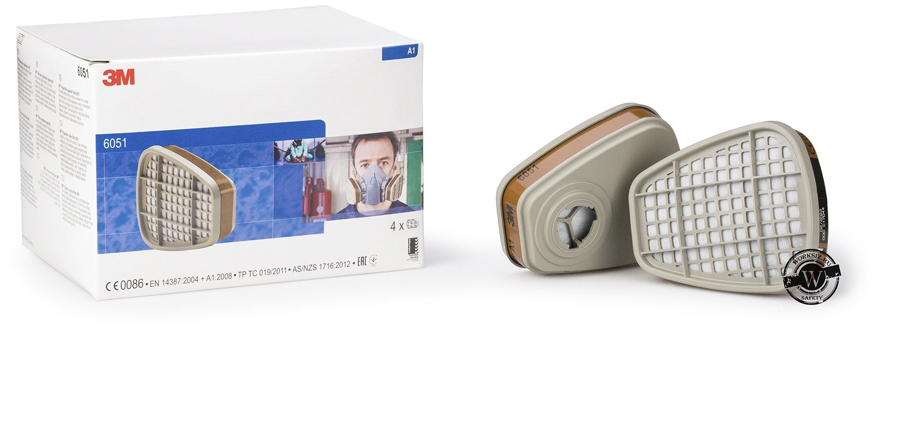 Фильтр (патрон) 3М™ 6051 (А1) / 4 пары (8 шт.)