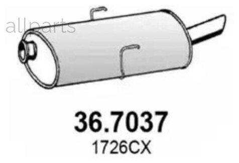 ASSO 36.7037 Глушитель задняя часть