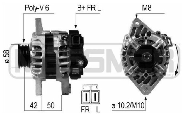 Генератор HYUNDAI SOLARIS/KIA RIO 1.4/1.6 11- 90A