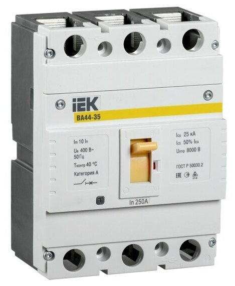 Автоматический выключатель силовой Iek 3п 200А 25кА ВА44 35, SVA4410-3-0200