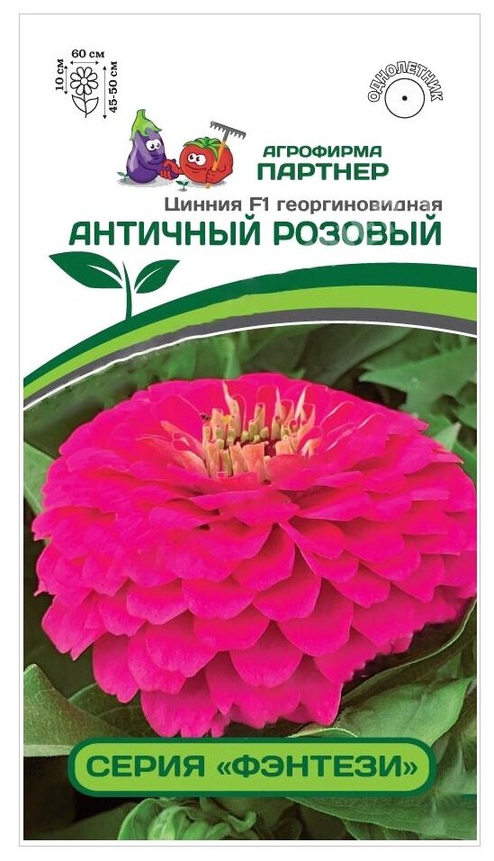 Семена Цинния Античный розовый F1 4шт
