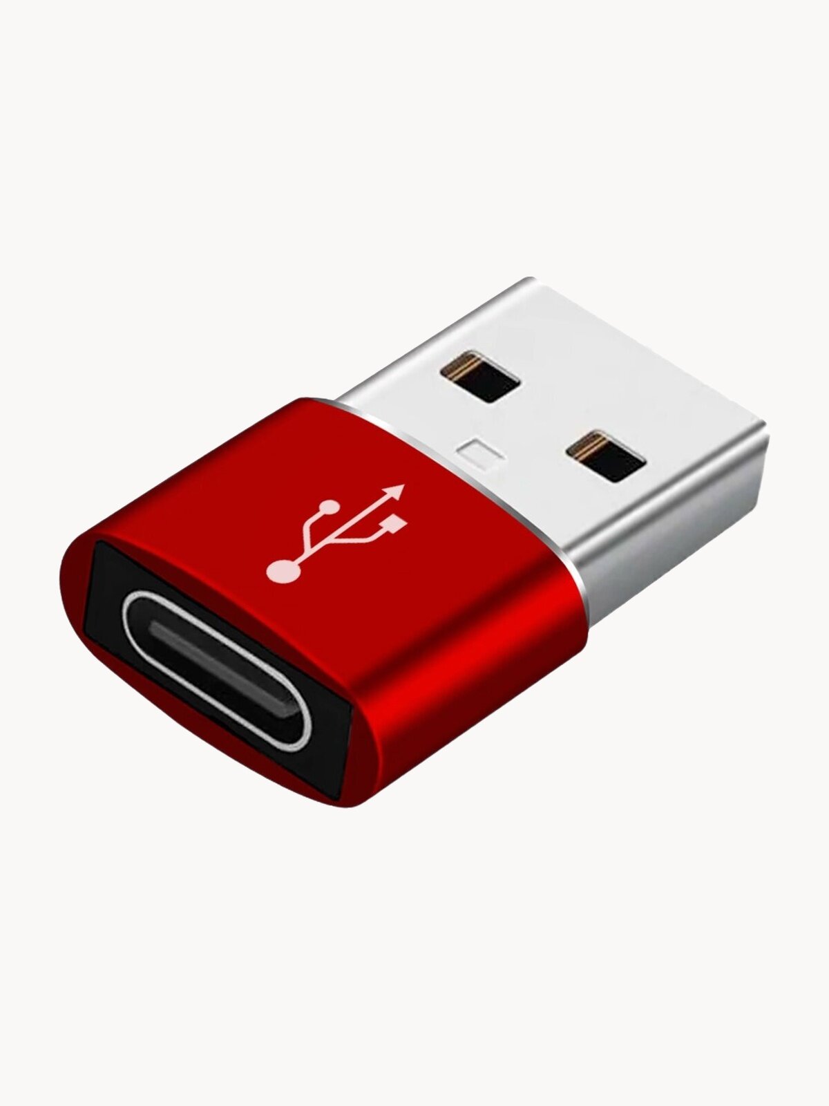 Переходник/адаптер type c на USB , 1 штука . Красный