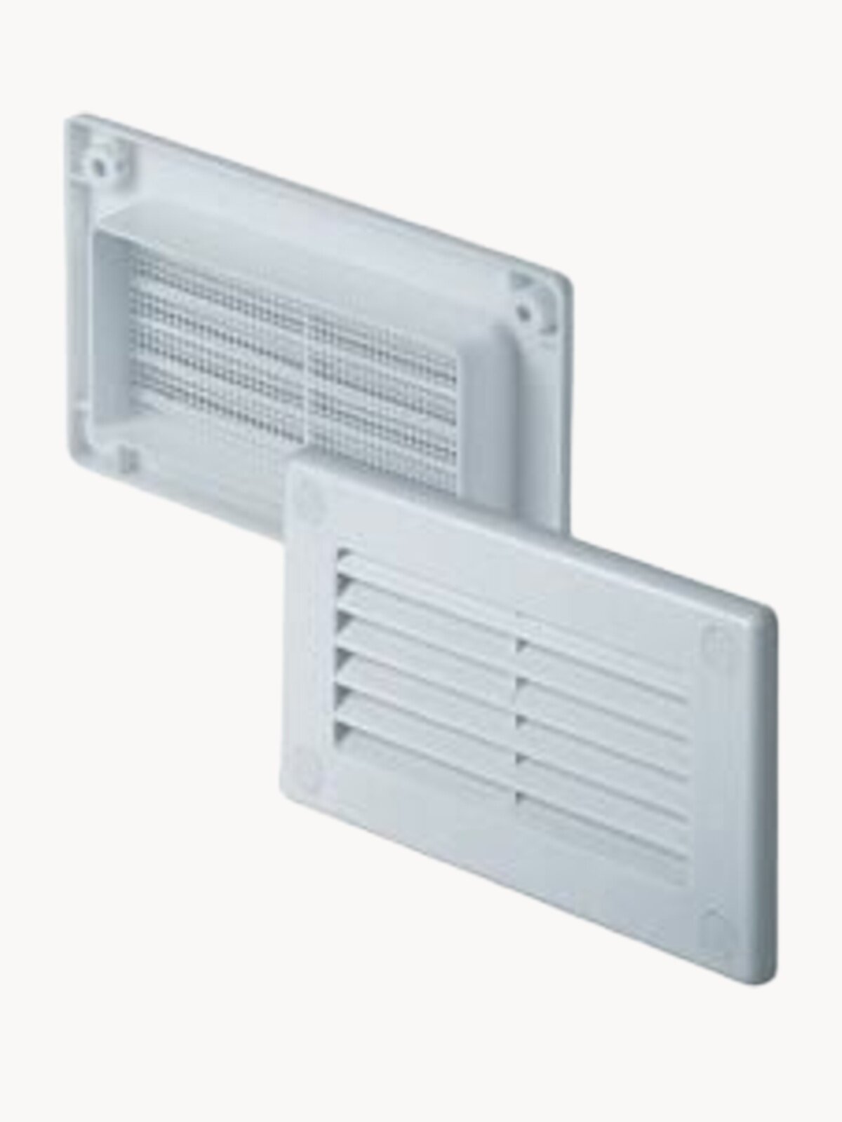 Решетка приточно-вытяжная с фланцем 150х75 мм пластиковая