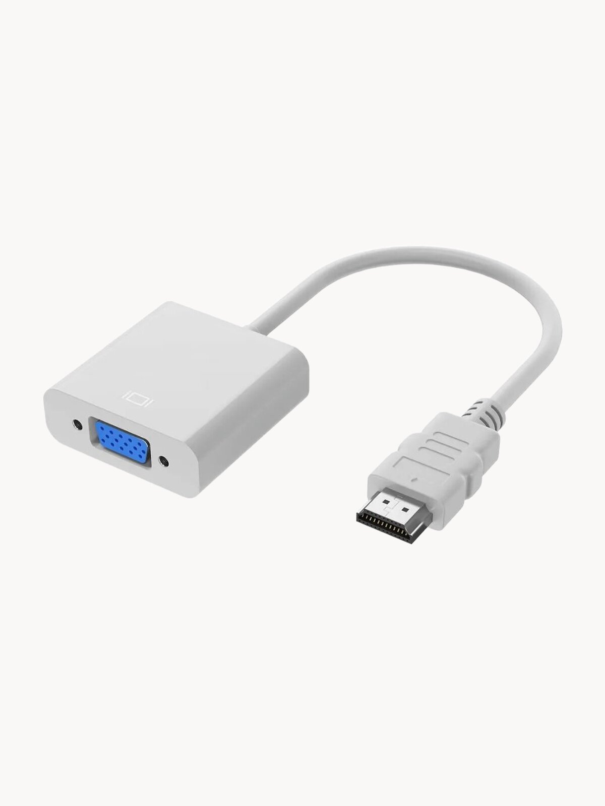 Переходник HDMI на VGA, 1080р, адаптер видеосигнала, белый