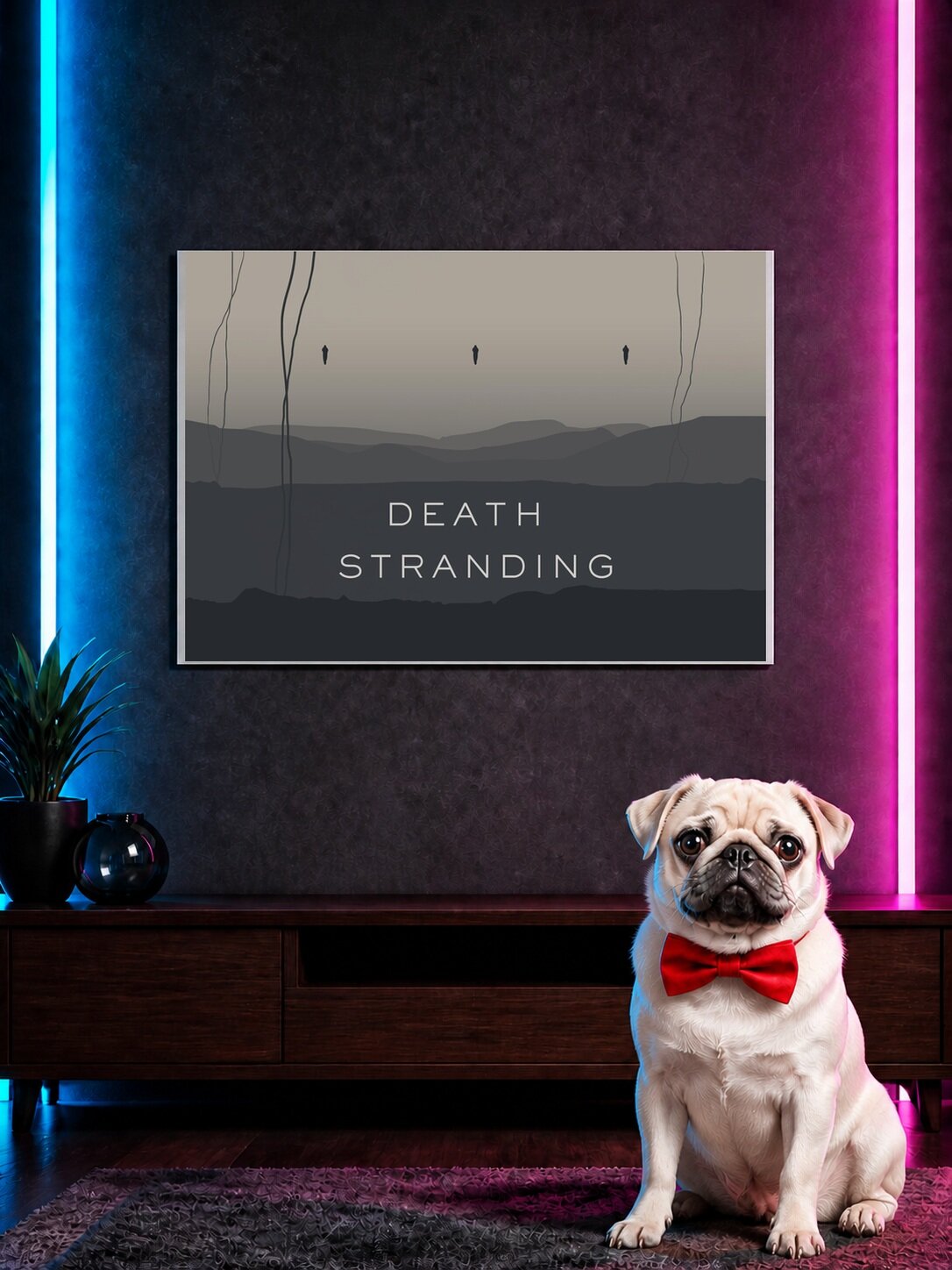 Плакат Death Stranding Мир — культовые игровые мотивы A3