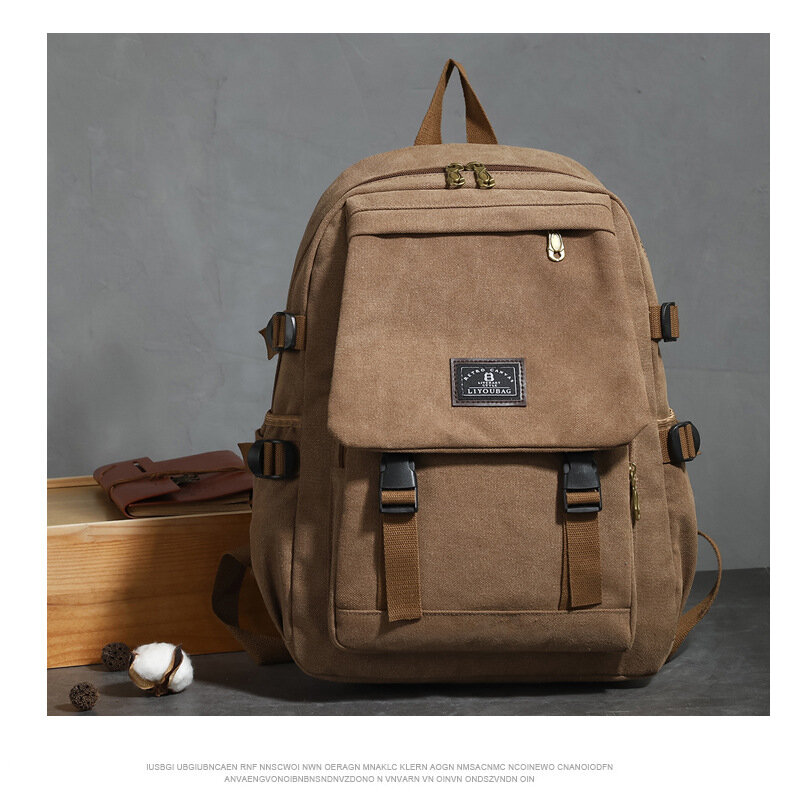 Сумка-рюкзак Backpack, холщовая, износостойкая, 20-35 л, коричневая