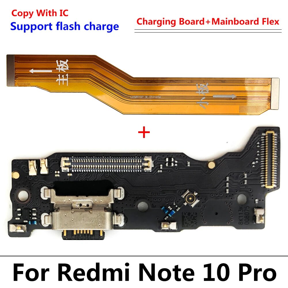 Для Redmi Note 10 Pro док-разъем Micro USB зарядное устройство Порт материнская плата основной гибкий кабель Note 10 Pro USB Main
