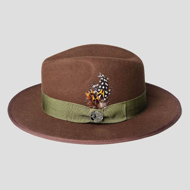 Шляпа Omai Gentleman, фетр, шерсть, коричневая